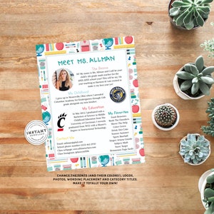 Meet the Teacher Colorful Template | Primary School Newsletter ...