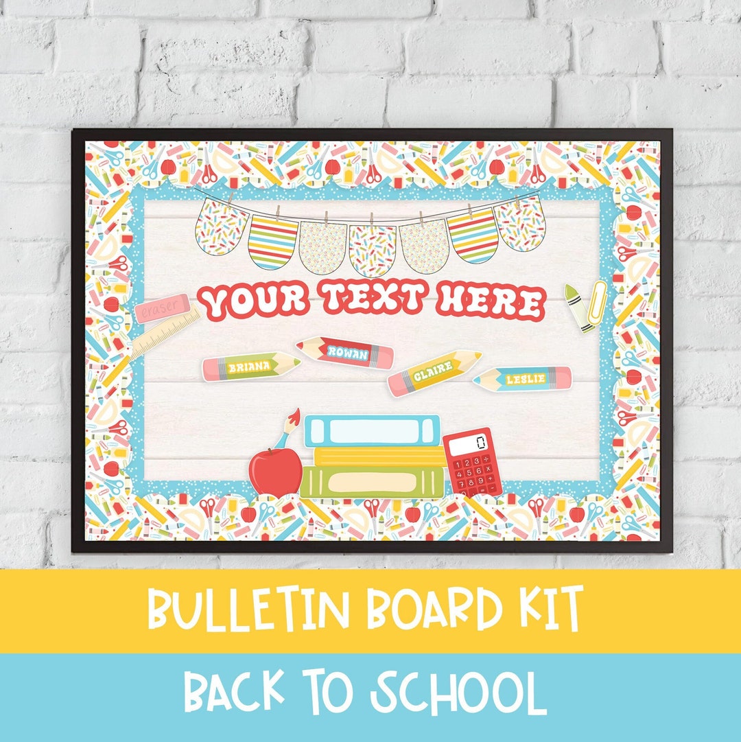 Back to School Bulletin Board Kit Bulletin Board Borders, Decor ...