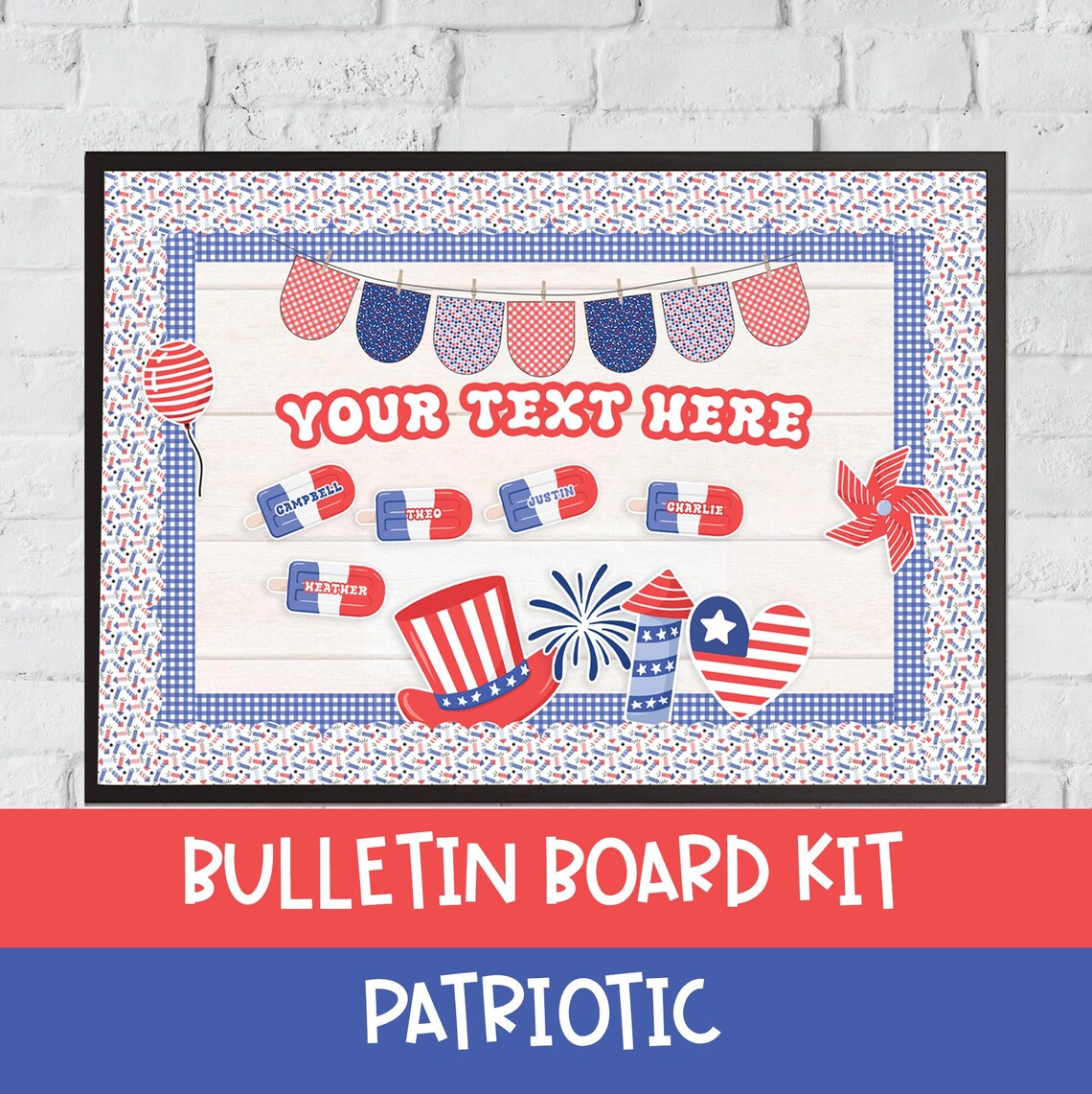 Americana Bulletin Board Kit Bulletin Board Borders, Decor, Letters ...