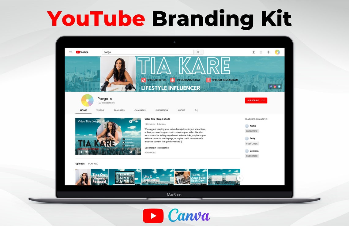 Youtube Thumbnail Template, Youtube Art, Youtube Banner, Intro, Outro ...