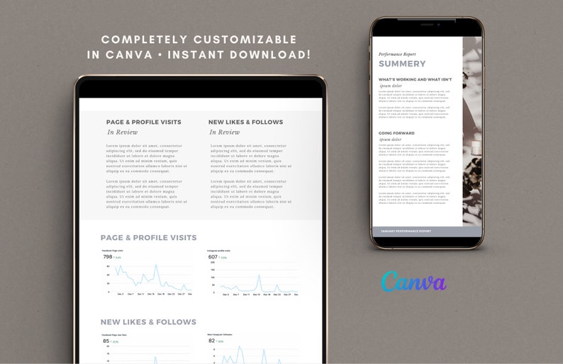 Social Media Analytics Report Template, Analytics Canva Report Template ...