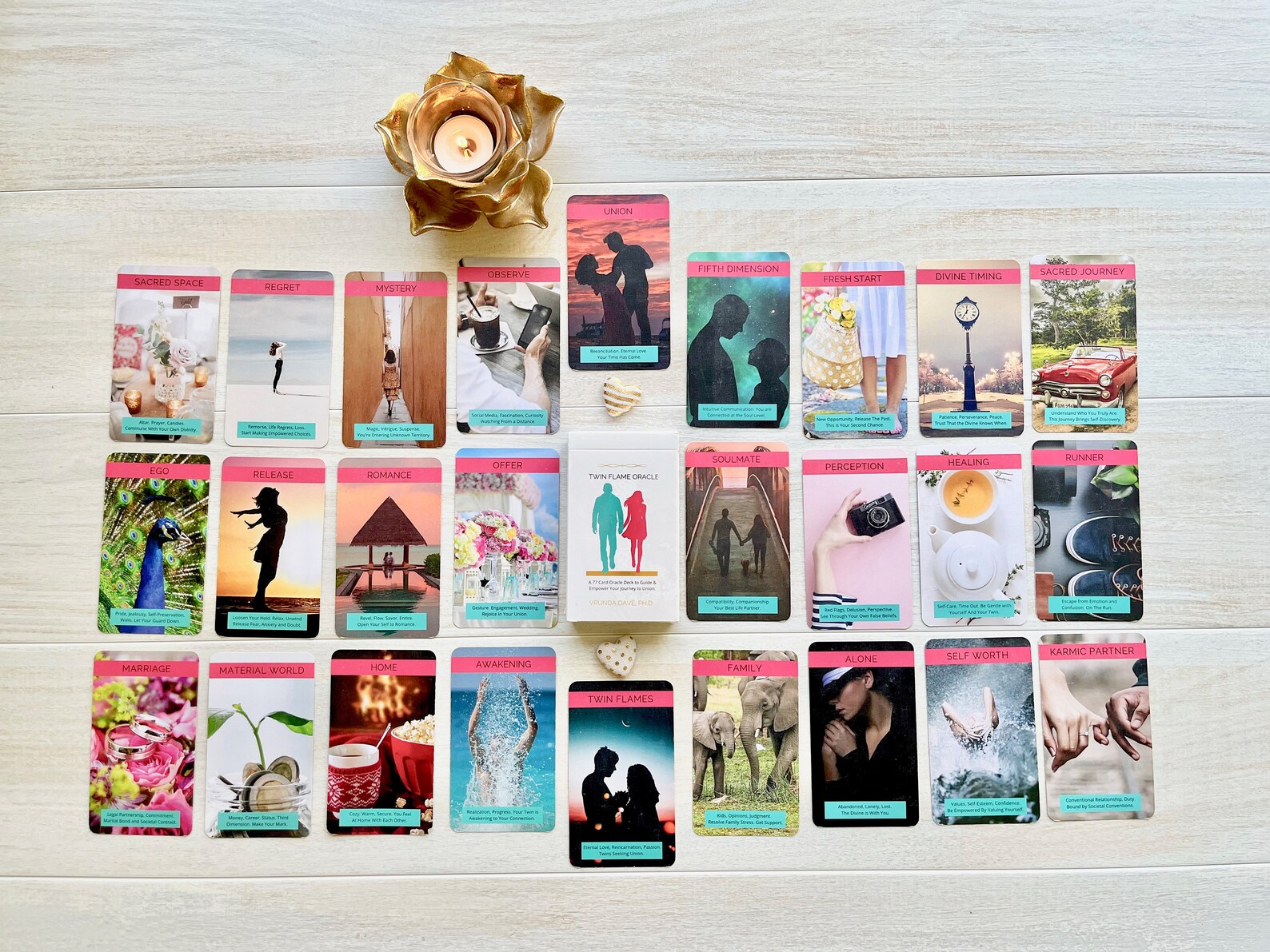 Twin Flame Oracle Deck Love Oracle Cards Tarot Cards 77 Etsy