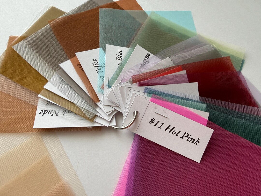 30 Color Swatches Corset Mesh Sample Pack | Power Mesh Fabric Samples ...