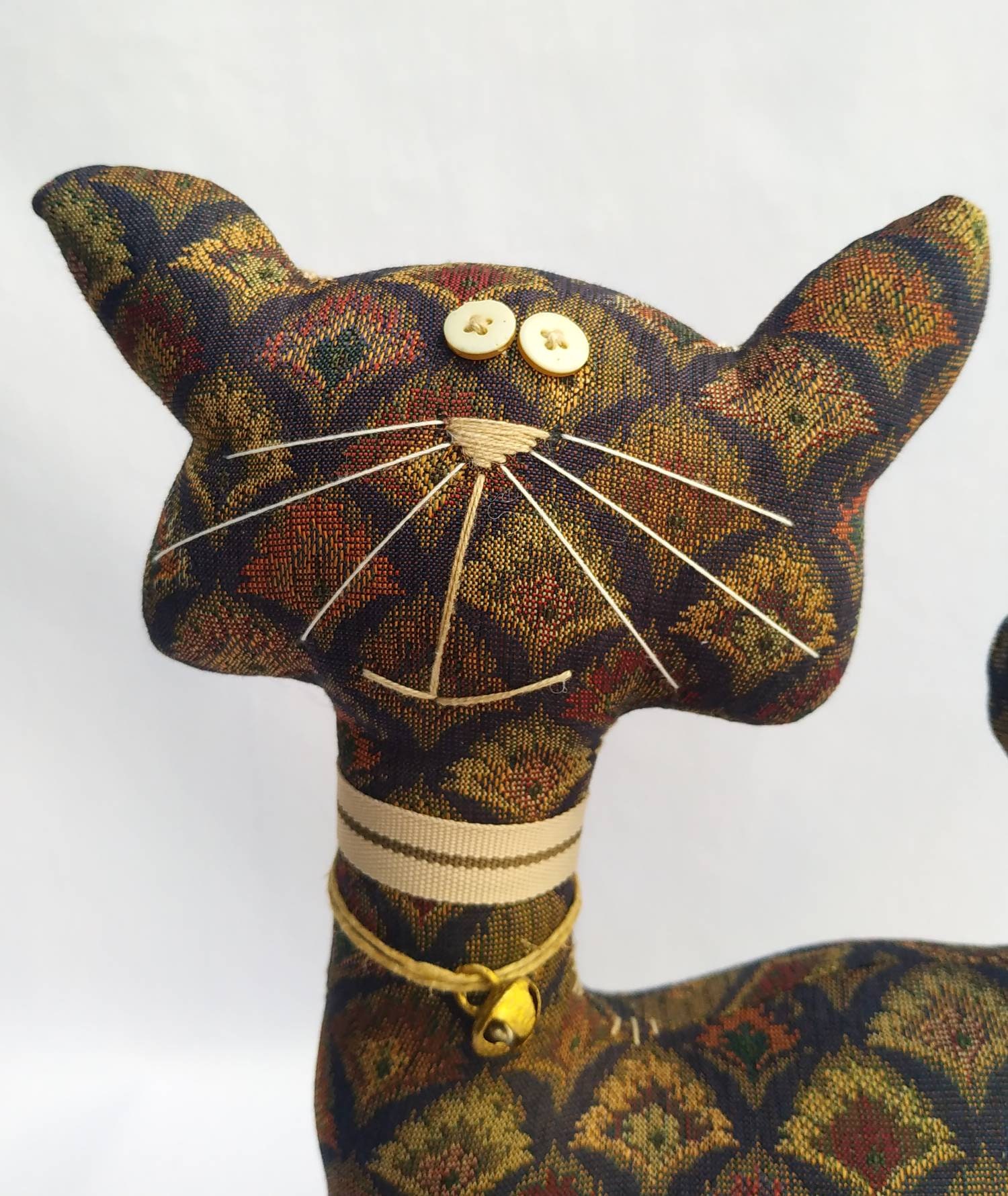 Brown Cat Stuffed Animal, Handmade Doll, Home Decor, Cat Lovers ...
