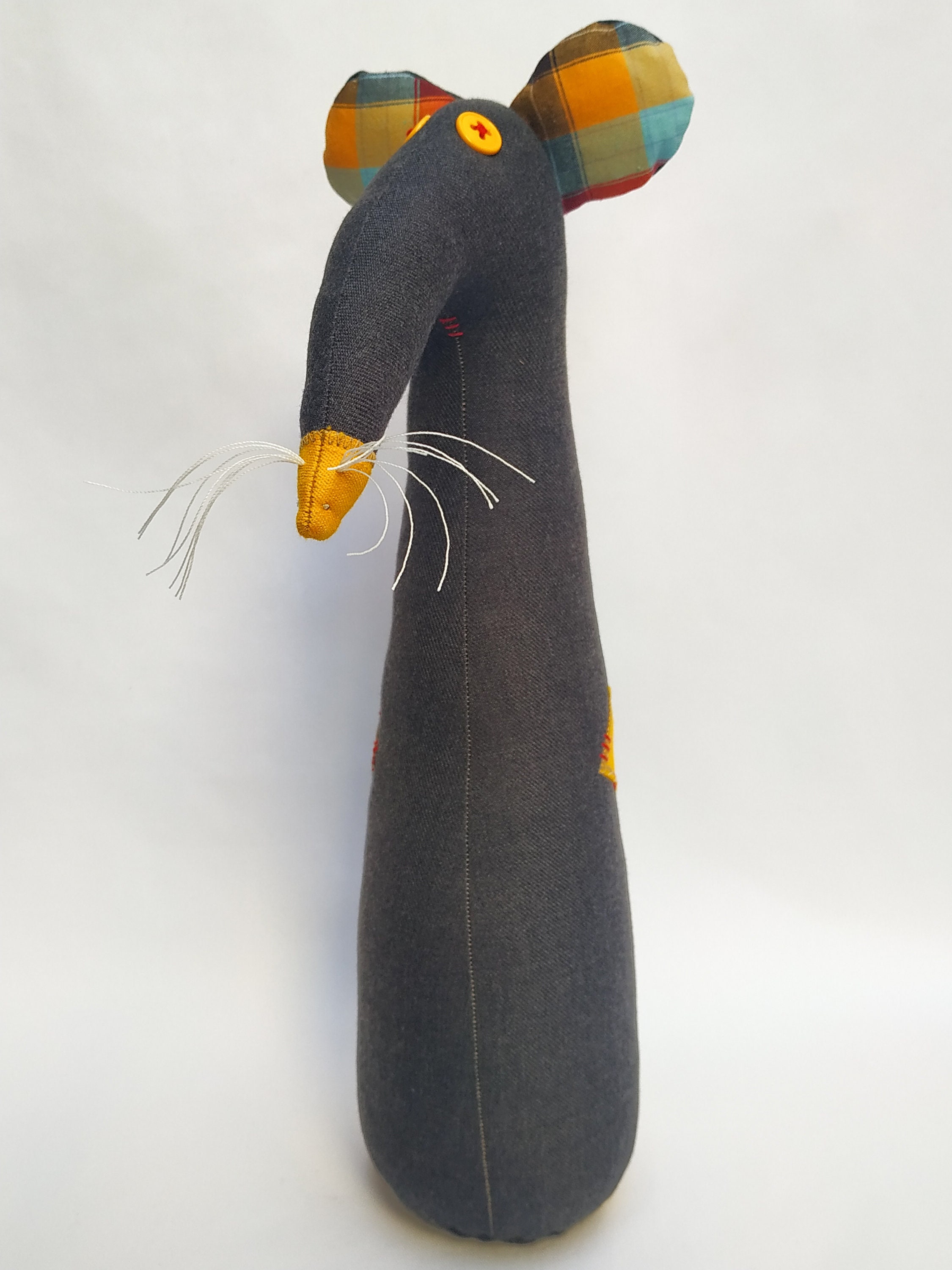 Grey Mouse Stuffed Animal Handmade Doll Home Decor Children - Etsy UK