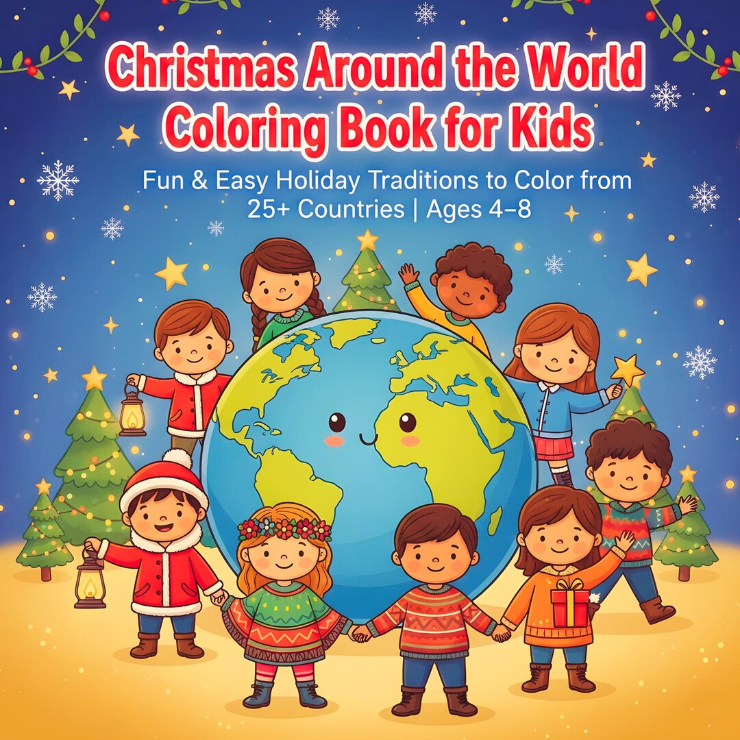 Christmas Around the World Coloring Pages for Kids | 25+ Country ...