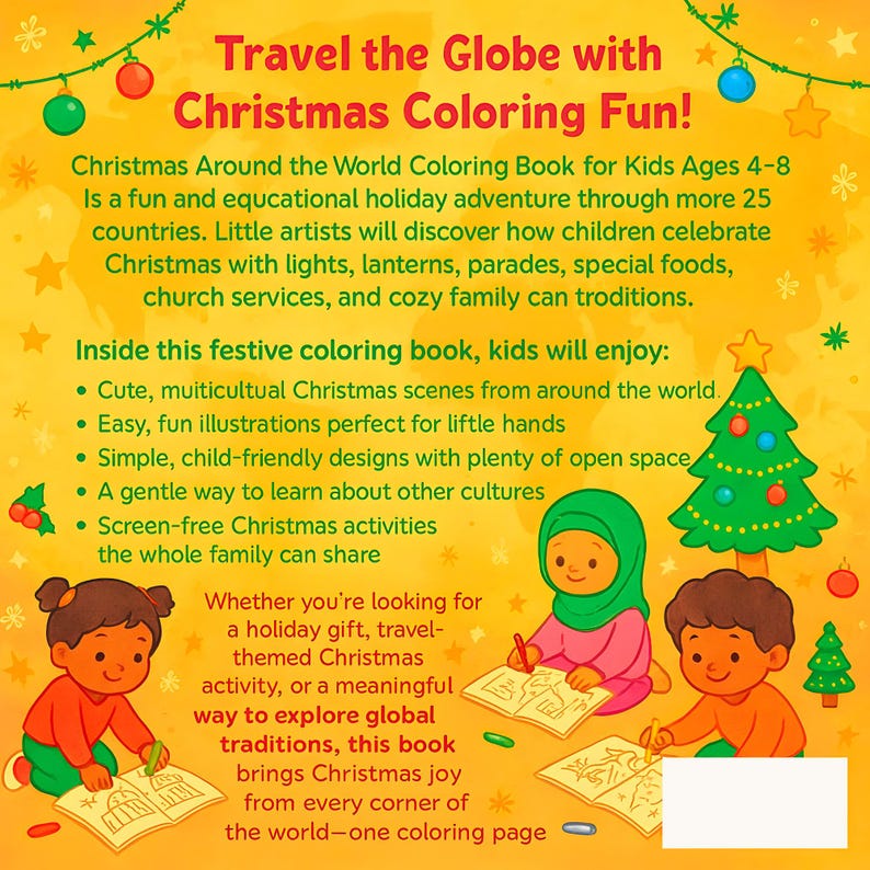 Christmas Around the World Coloring Pages for Kids | 25+ Country ...