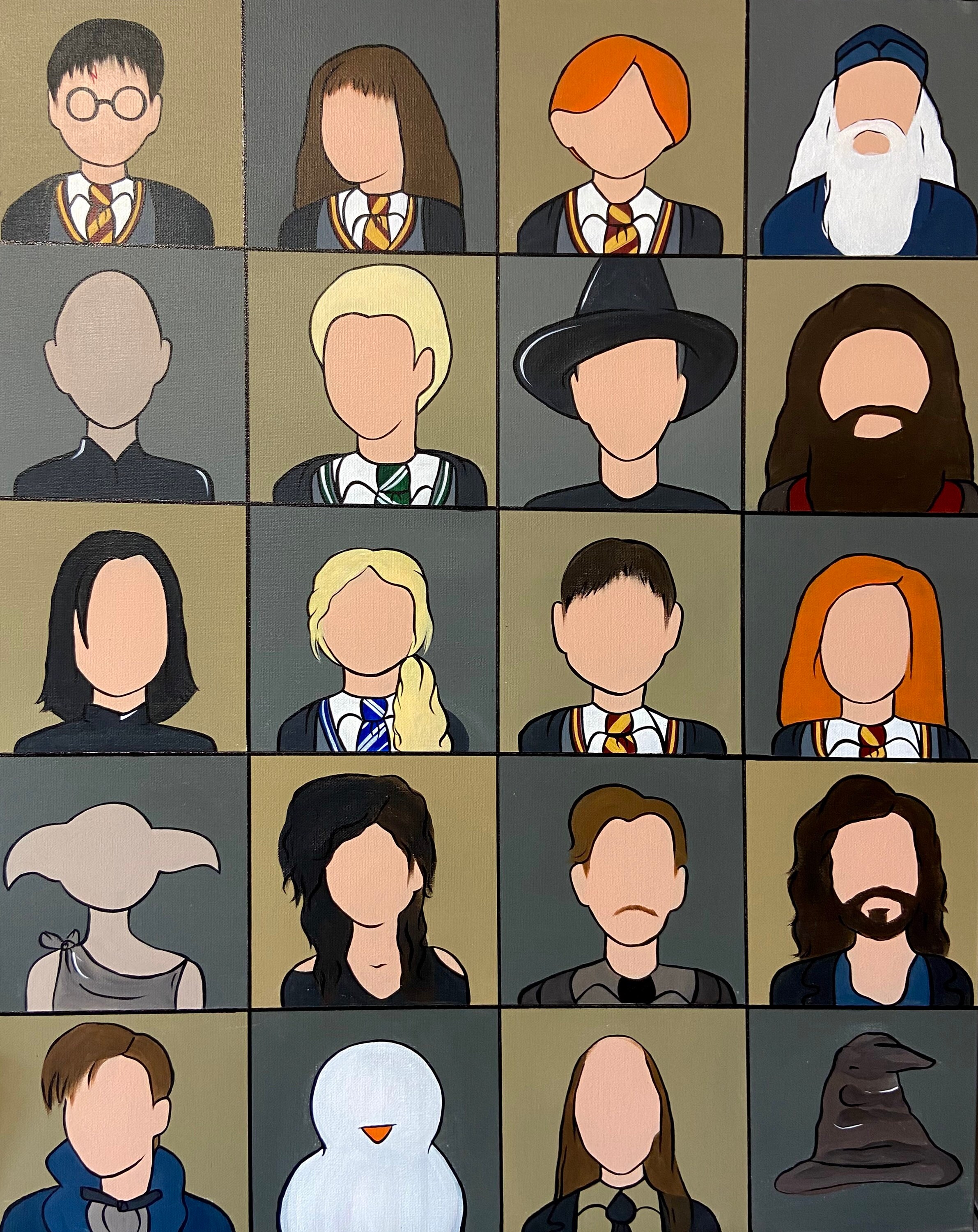 Impresión de personajes de Harry Potter | Etsy