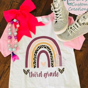 Back to School 3rd Grade PNG Back to school leopard print | Etsy