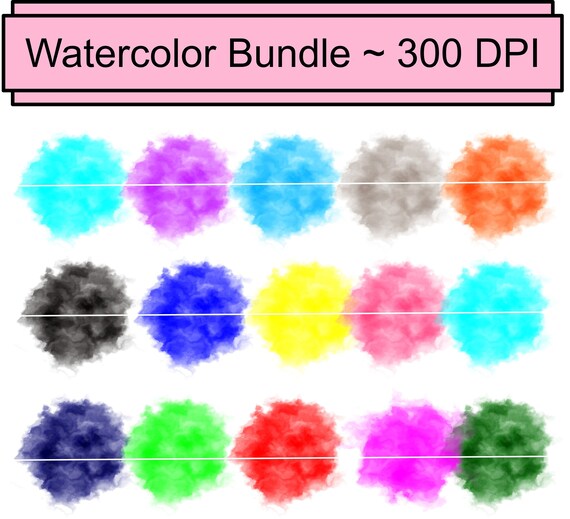 15Watercolor Elements PNG Files Clear background 300DPI | Etsy