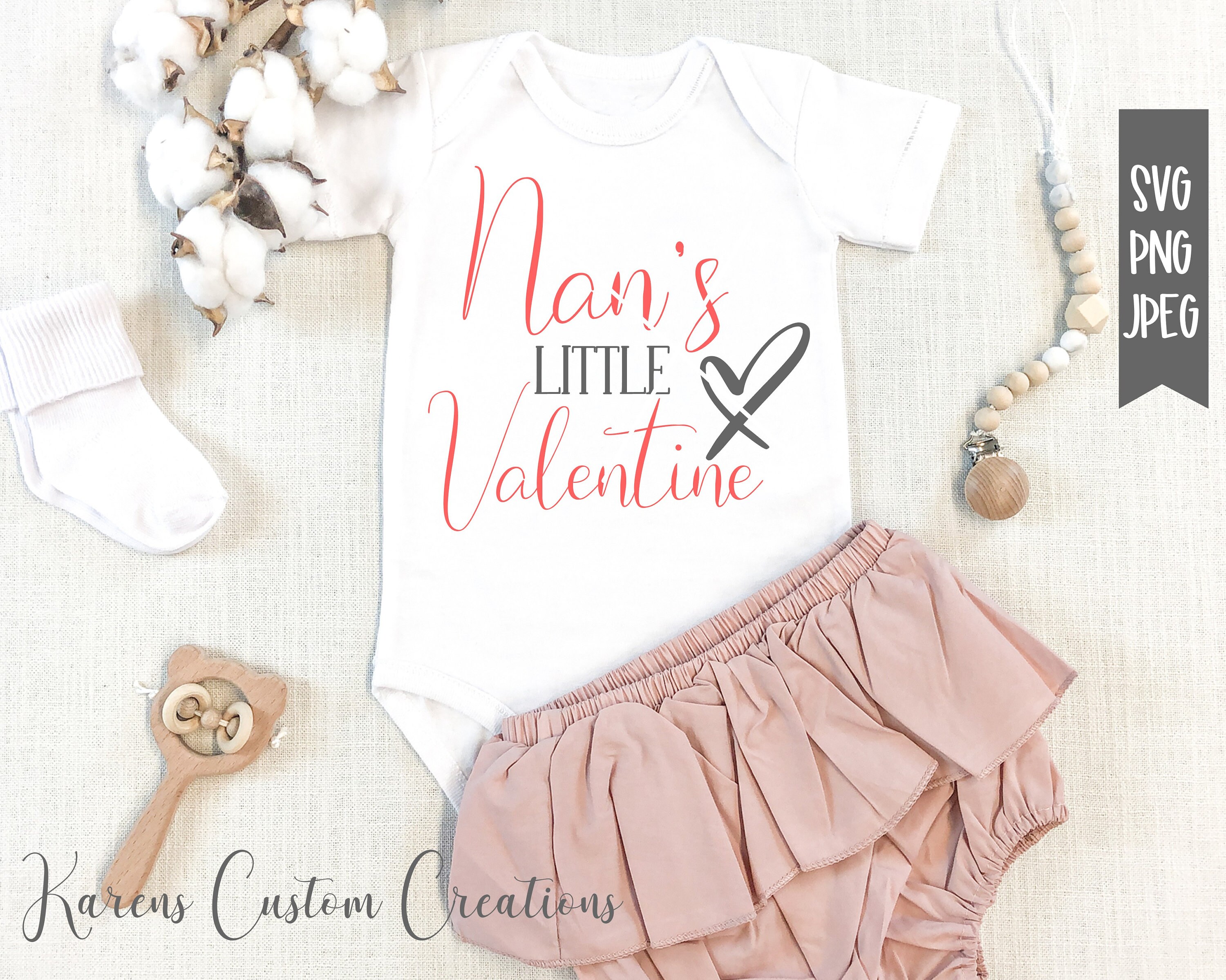 Valentines day svg Nan's Little Valentine svg little | Etsy
