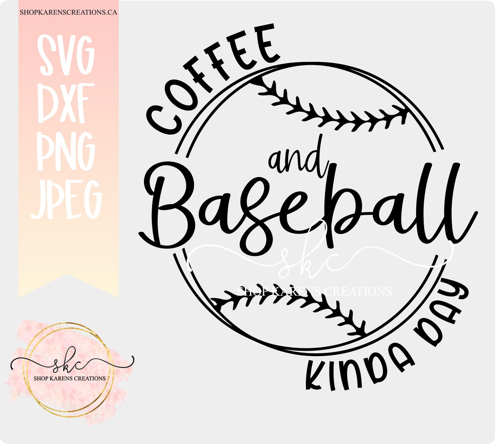 Coffee Svg DXF Coffee Baseball Kinda Day Digital Download - Etsy