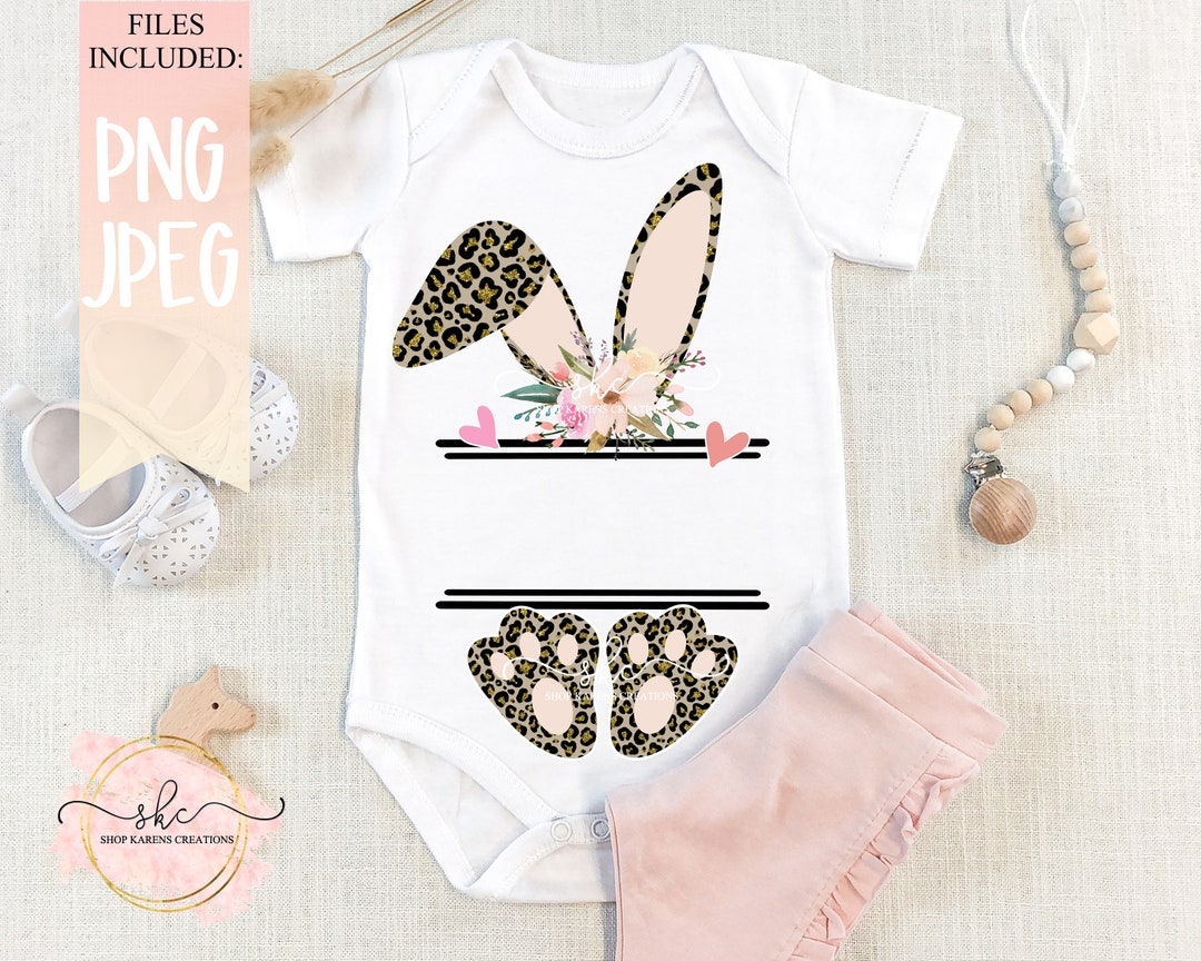 Leopard Print Bunny Pink Inside Ears, Easter Files, Cheetah Print ...