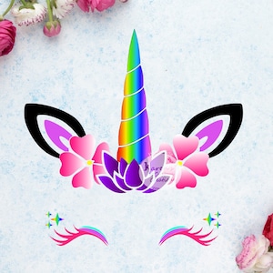 Unicorn Face, Colorful Unicorn Picture, Digital Download | Unicorn ...