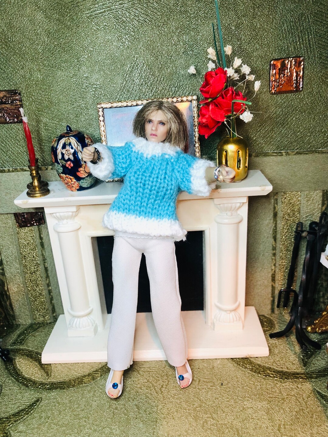 1/12 Scale Tbleague or 1/12 Scale Outfit. Lycra Slipon Black Pants ...