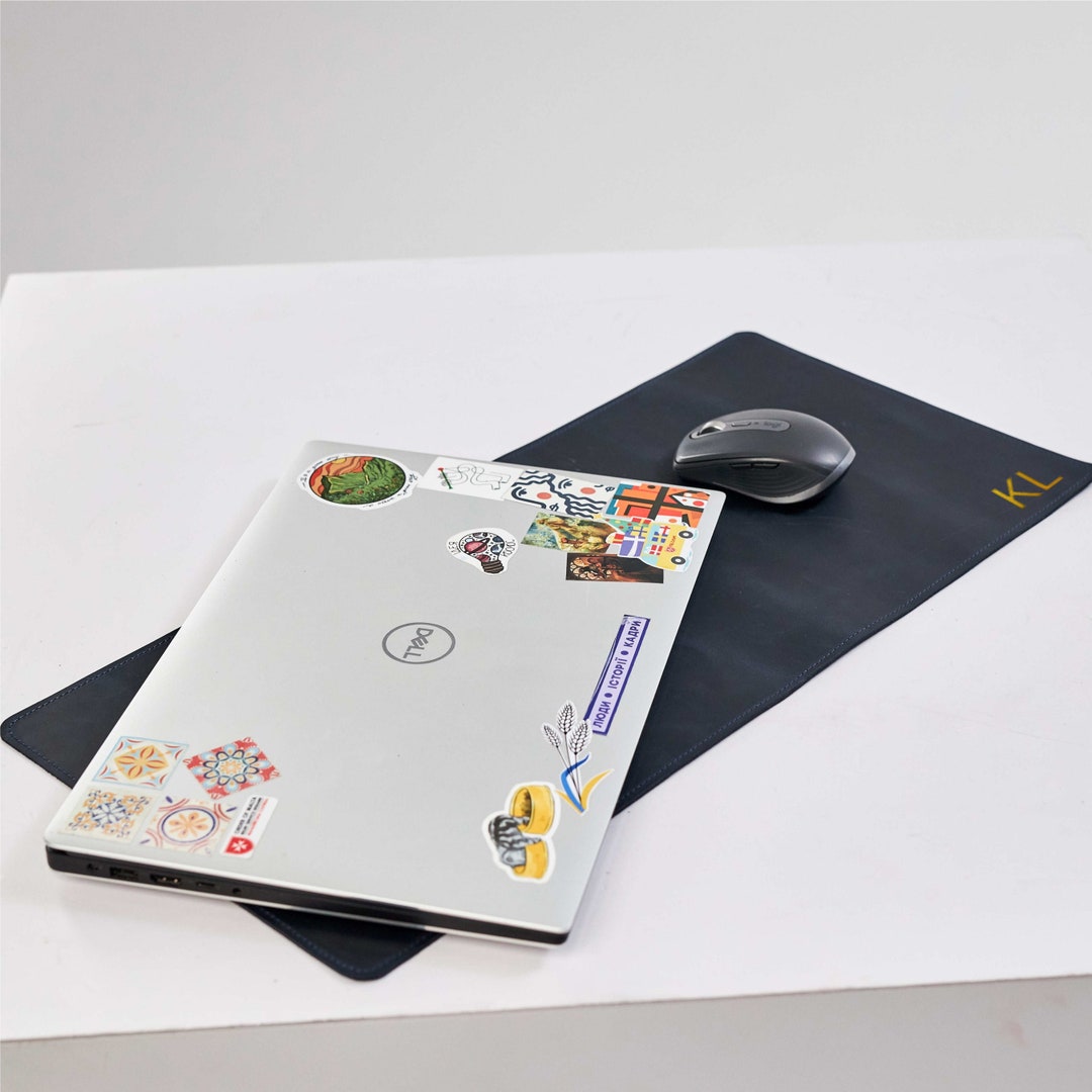Leather Desk Pad Custom, Personalized Desk Mat, Blue Desk Mat, Leather ...