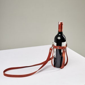 Custom Leather Bottle Holder, Leather Water Bottle Holder With Strap ...