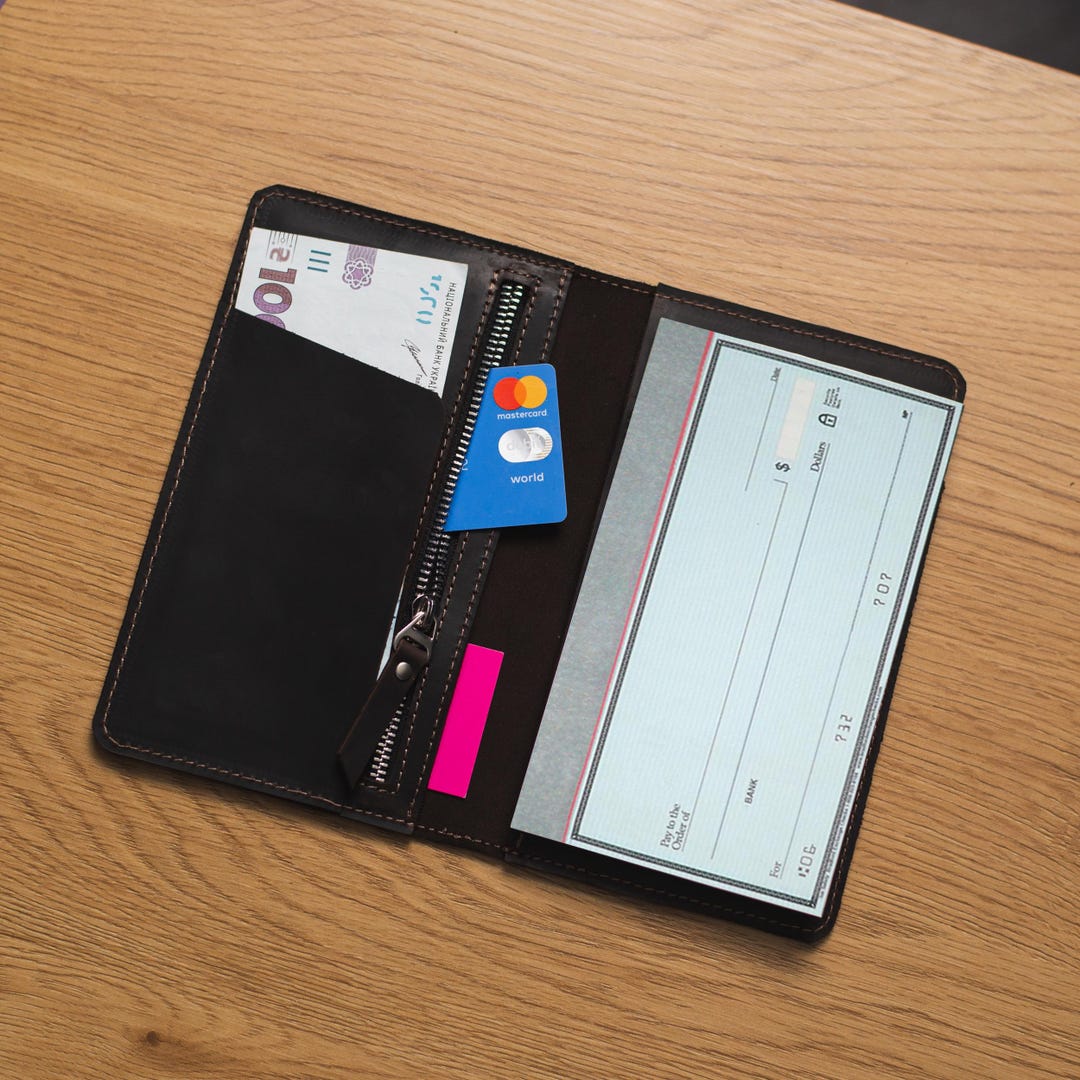 Personalized Checkbook Holder, Checkbook Cover for Women, Leather ...