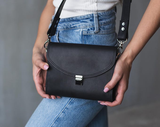 Medium Crossbody Bag Neutral Colors, Vegan Leather Crossbody Purse ...