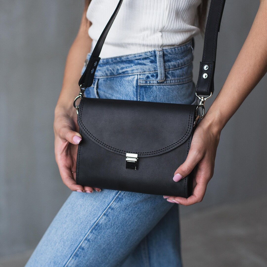 Leather Small Bag Women, Dark Brown Crossbody Bag, Womens Small ...