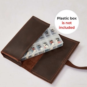Custom Leather Pill Case, Personalized Leather Pill Organizer, Leather ...