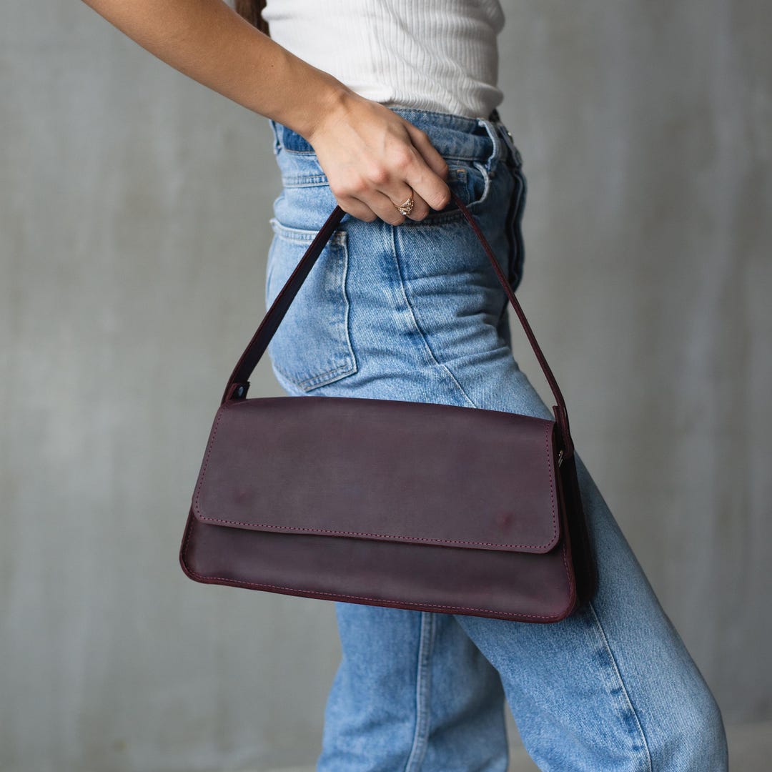 Leather Shoulder Bag Small, Personalized Shoulder Sling Bag, Leather ...