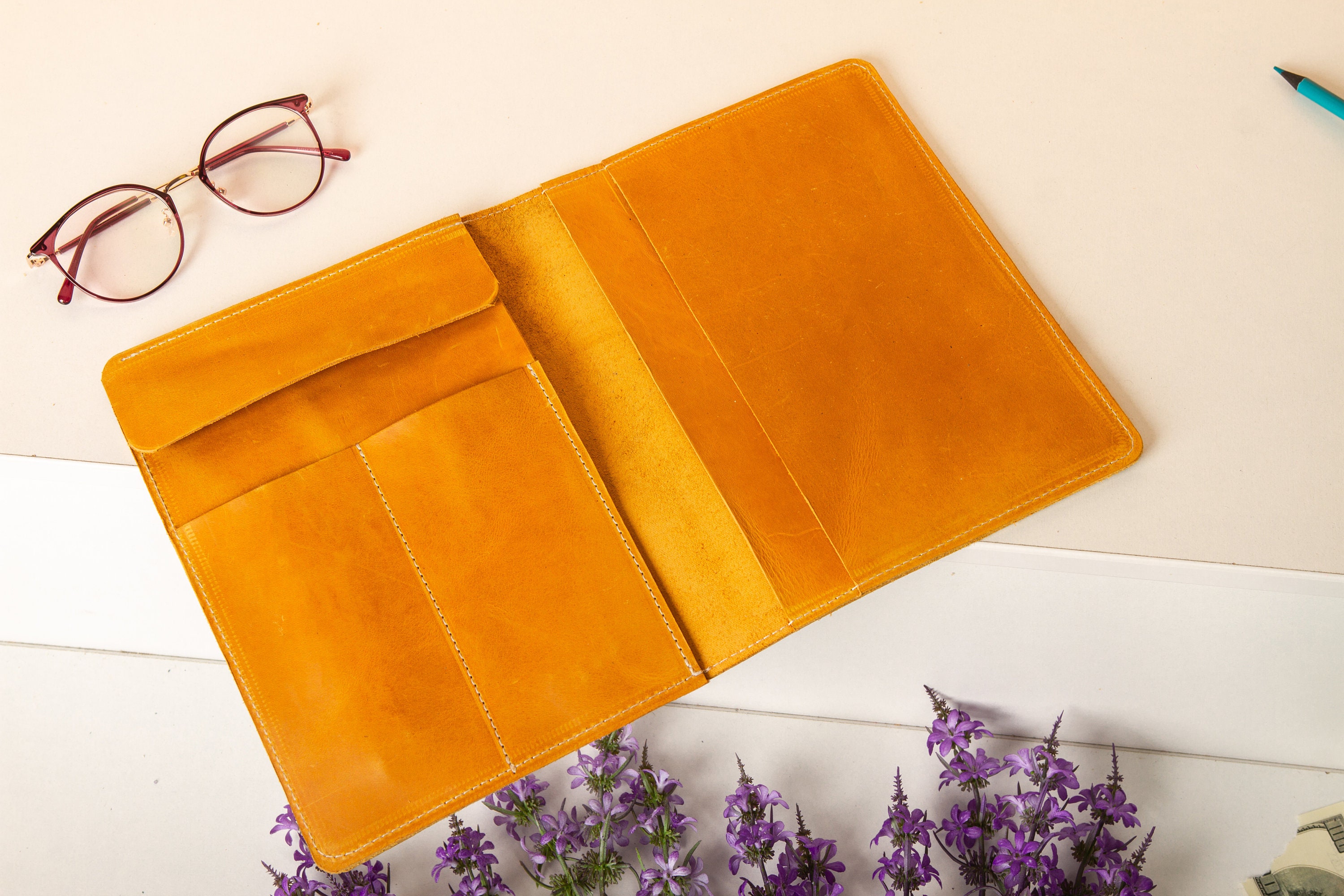 Leather Book Coverleather Notebook Cover A5travelers - Etsy