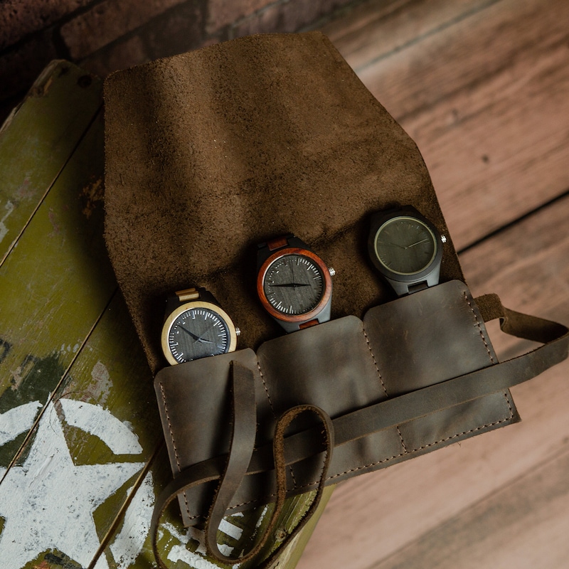 Leather Watch Case for 4 - Etsy