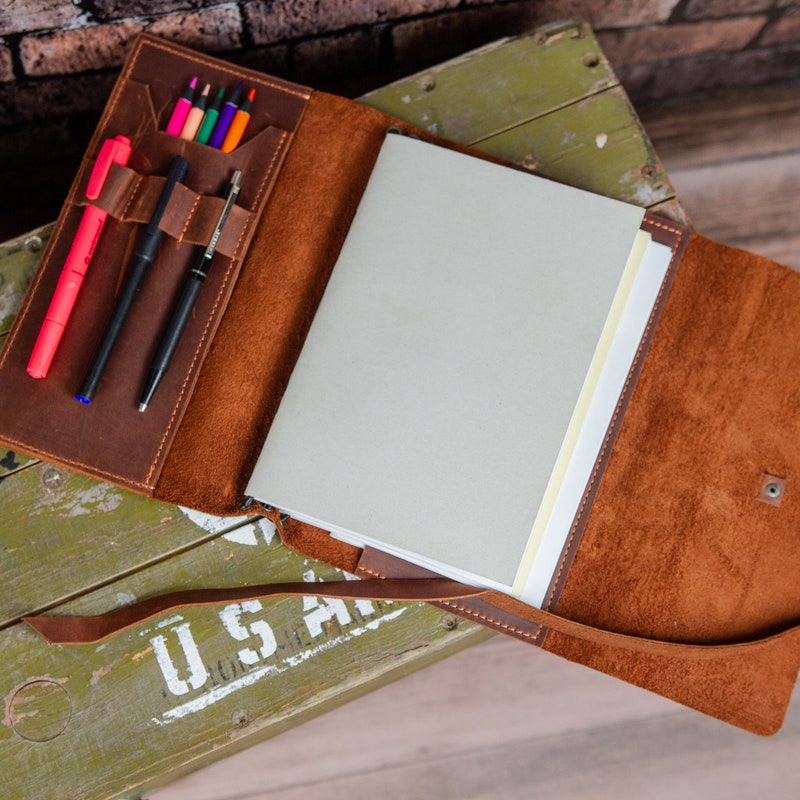 Leather Bound Notebook - Etsy