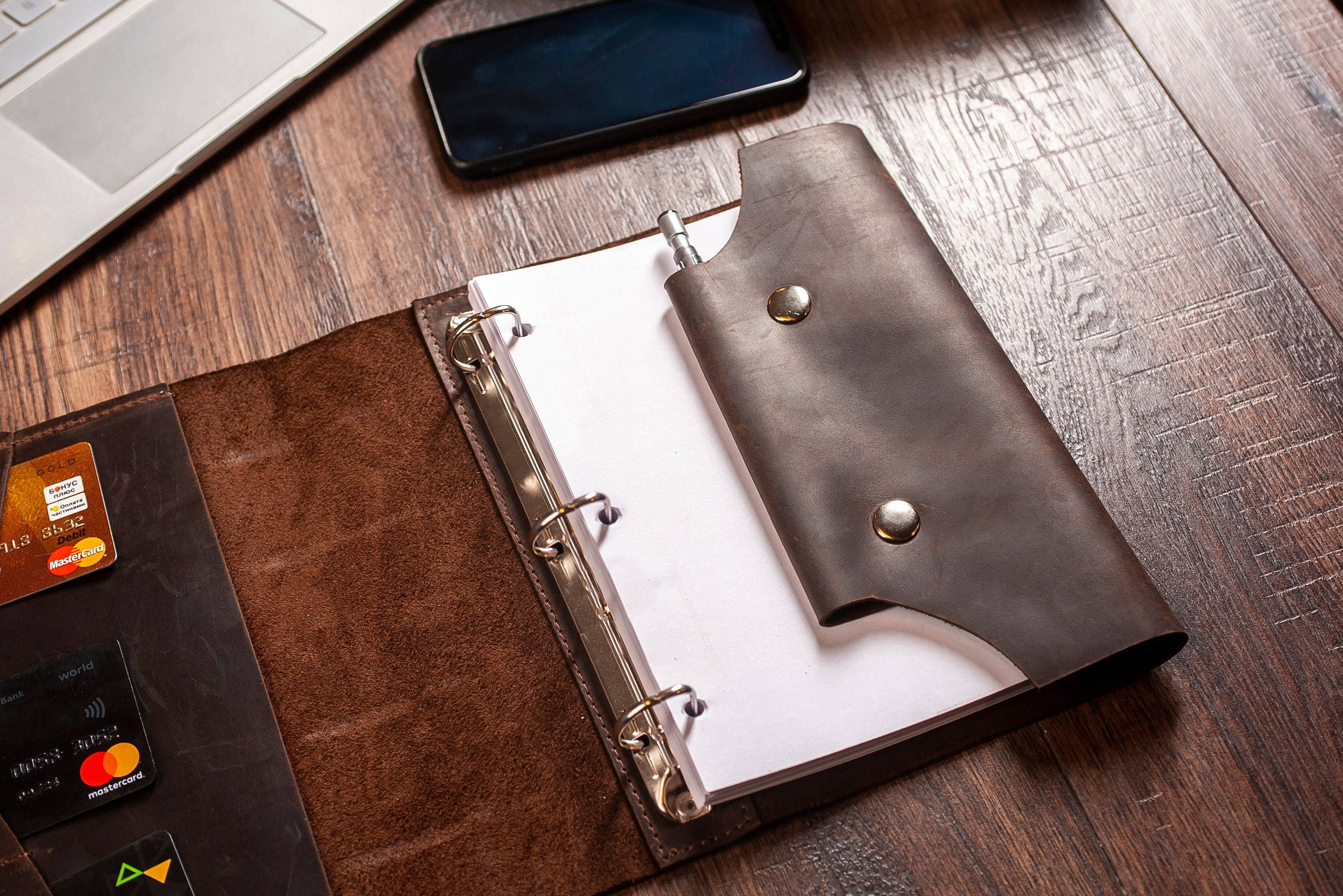 A5 planner binder leatherA5 binder 6 ring leatherBinder | Etsy