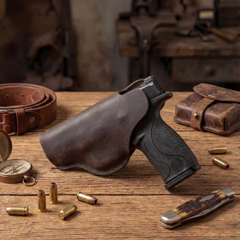 Leather Gun Holster, Handmade Gun Holster, Personalized Gun Holster, Cz ...
