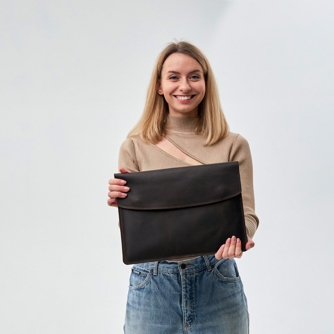 Dark Brown Laptop Case 15 Inch, Leather Laptop Case 14 Inch, Laptop ...