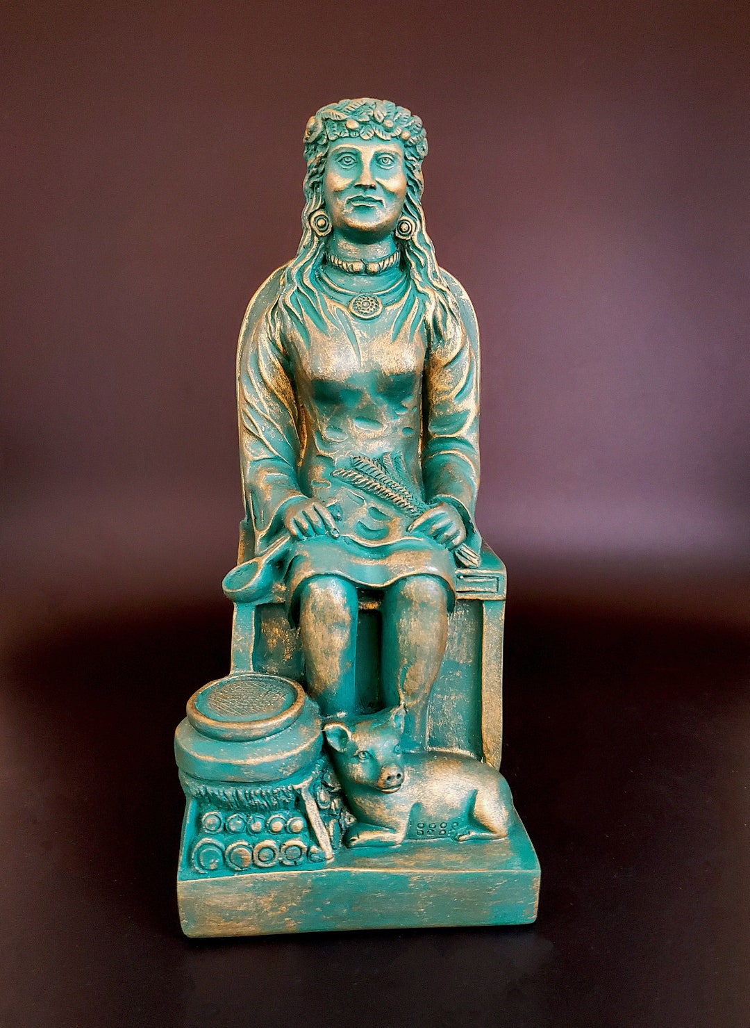 Cerridwen Statue Celtic Goddess Kerridwin Handmade Gypsum Stone Statue ...