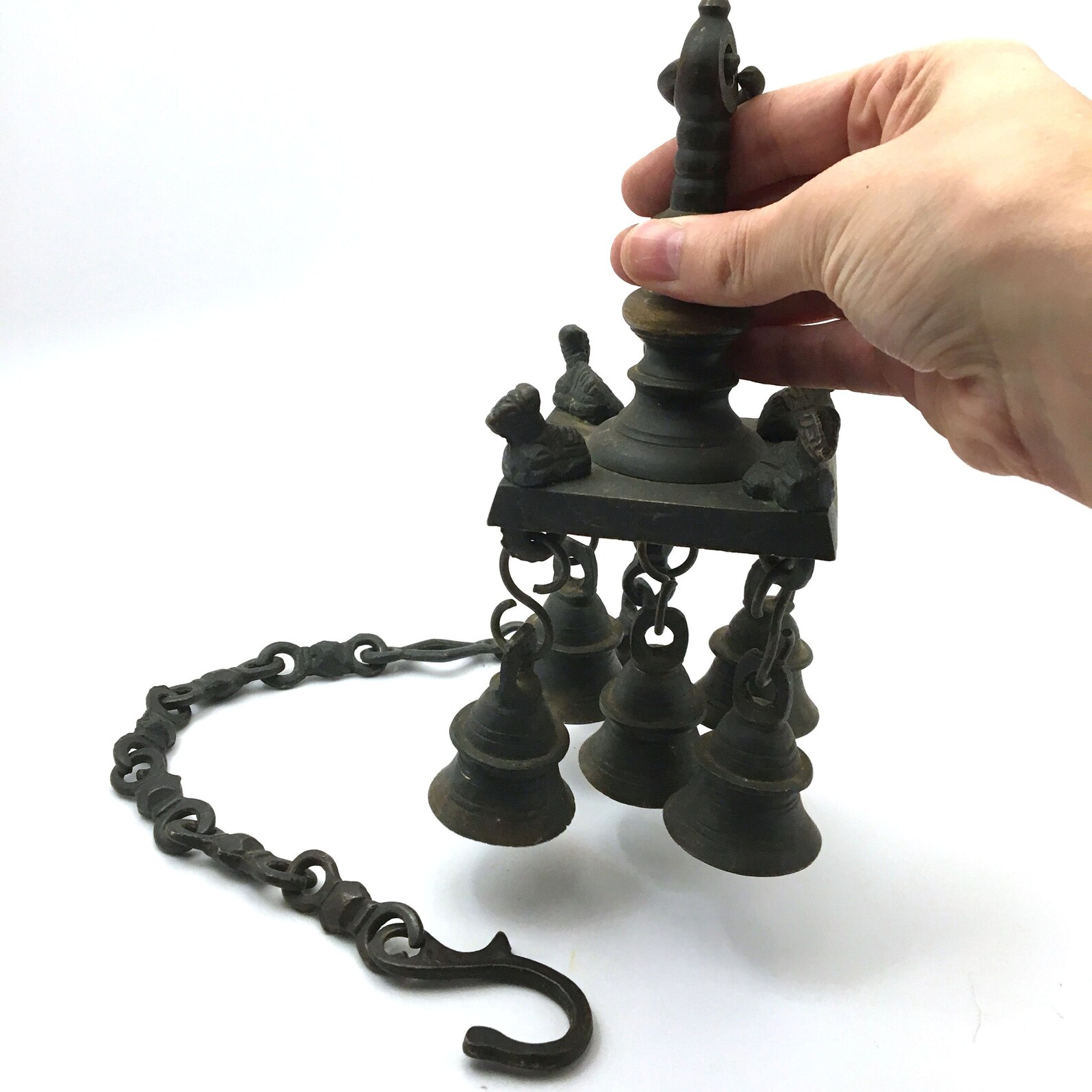 Vintage Brass 5-hanging Bells Decor for Home and Temple | Etsy