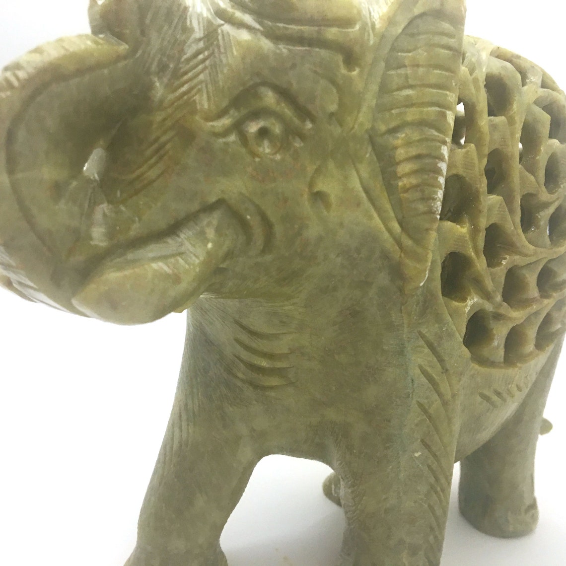 Soapstone Elephant Statue Figure With Inside Baby Elephant | Etsy