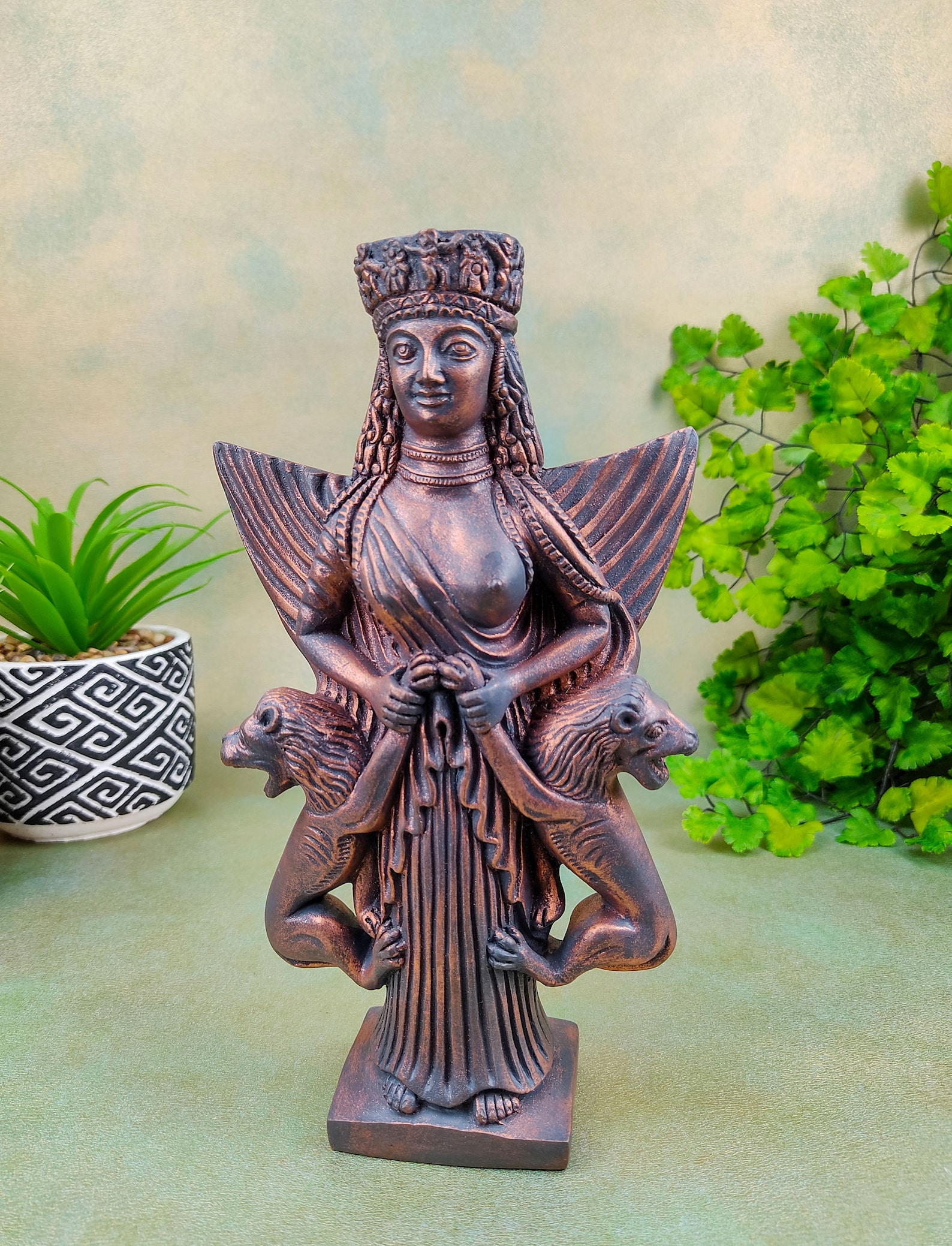 Anahita Persian Goddess Statue Queen of the Beasts Handmade | Etsy