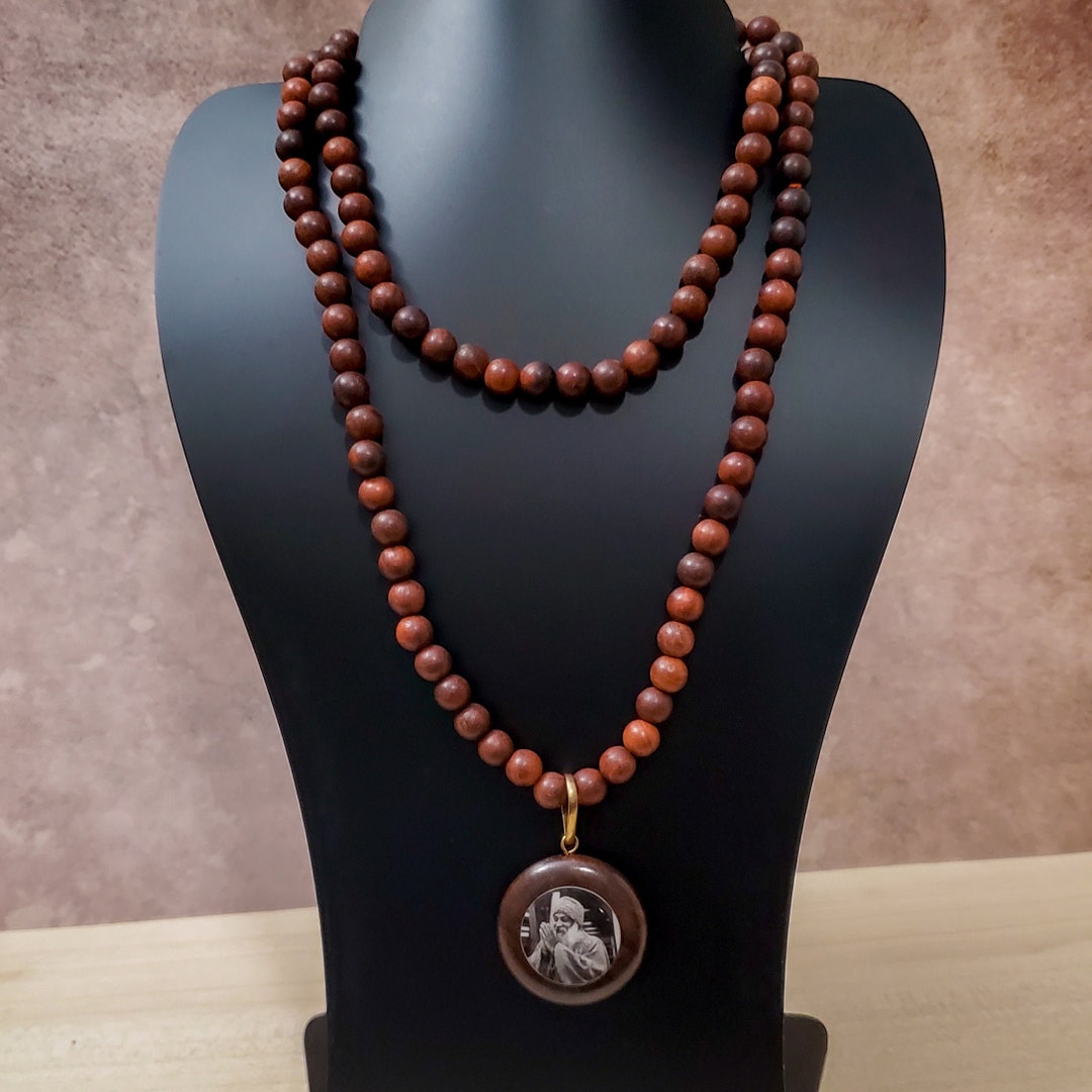 ORIGINAL OSHO Rajneeshpuram Wild Country Rosewood Meditation Mala ...
