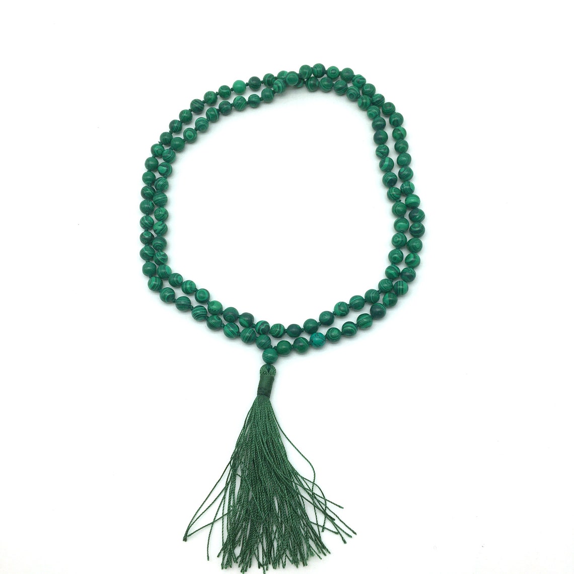 Malachite Prayer Beads Chanting Mala Beautiful 108 Knotted - Etsy