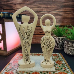 Spiral God Spiral Goddess Handmade Altar Statue Resin Set - 8.5 ...