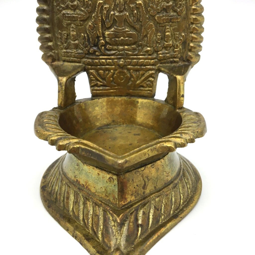 Vintage Brass Diya Aarti Deepak Lamp Puja Offering Goddess | Etsy