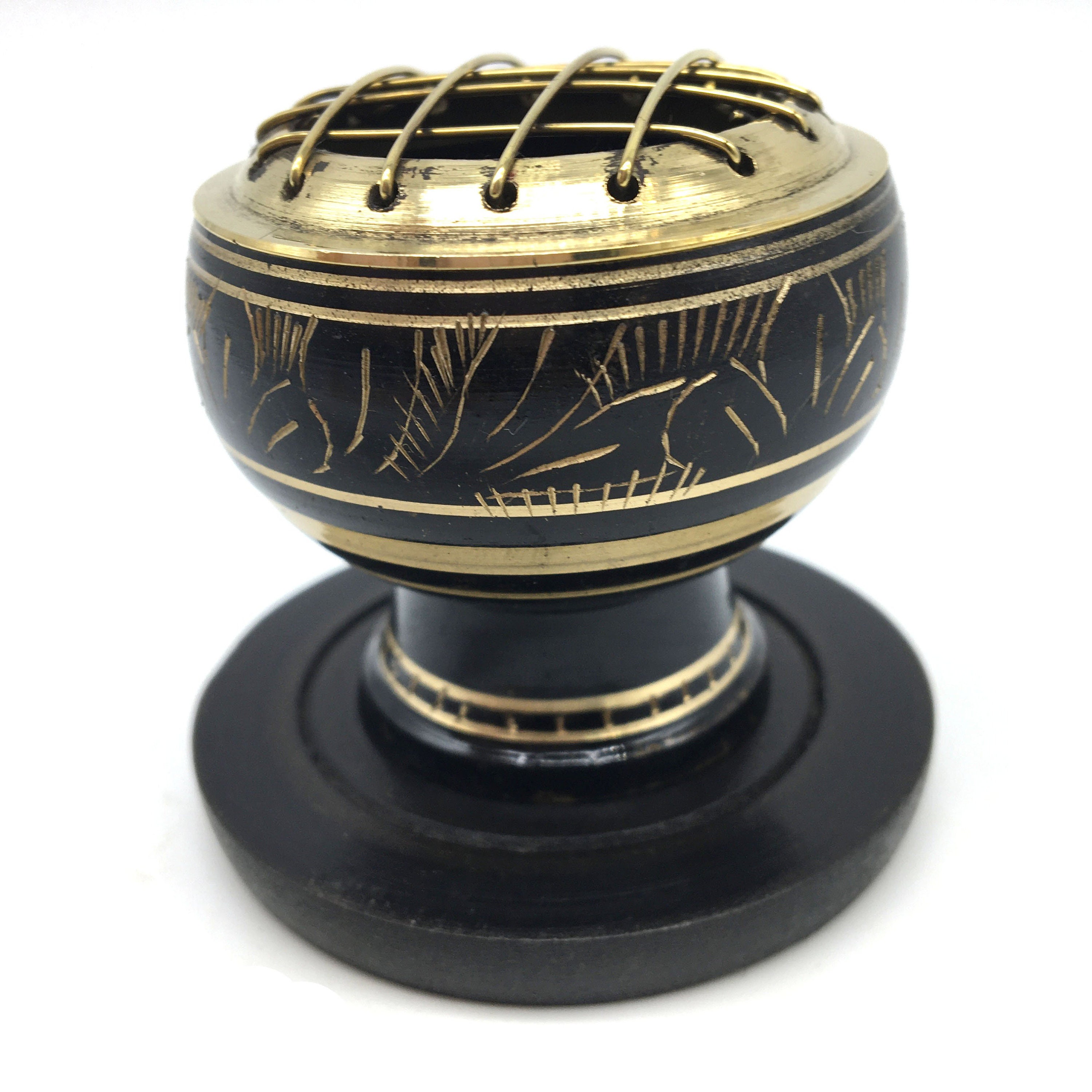 Burner black Brass Burner Base Feather Engraving Net Top - Etsy