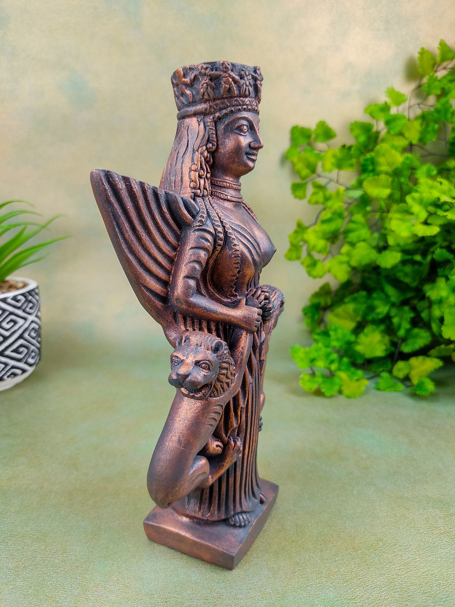 Anahita Persian Goddess Statue Queen of the Beasts Handmade | Etsy