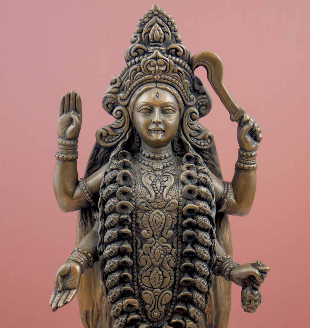 Goddess Kali Statue Cold Cast Bronze Divine Mother Handmade Altar ...