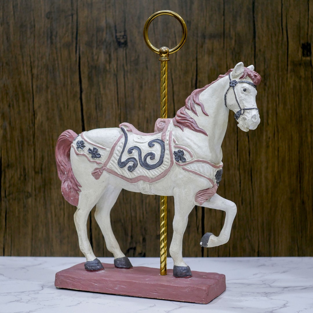 15.5" Vintage Austin Productions 1983 Carousel Horse Sculpture Statue ...