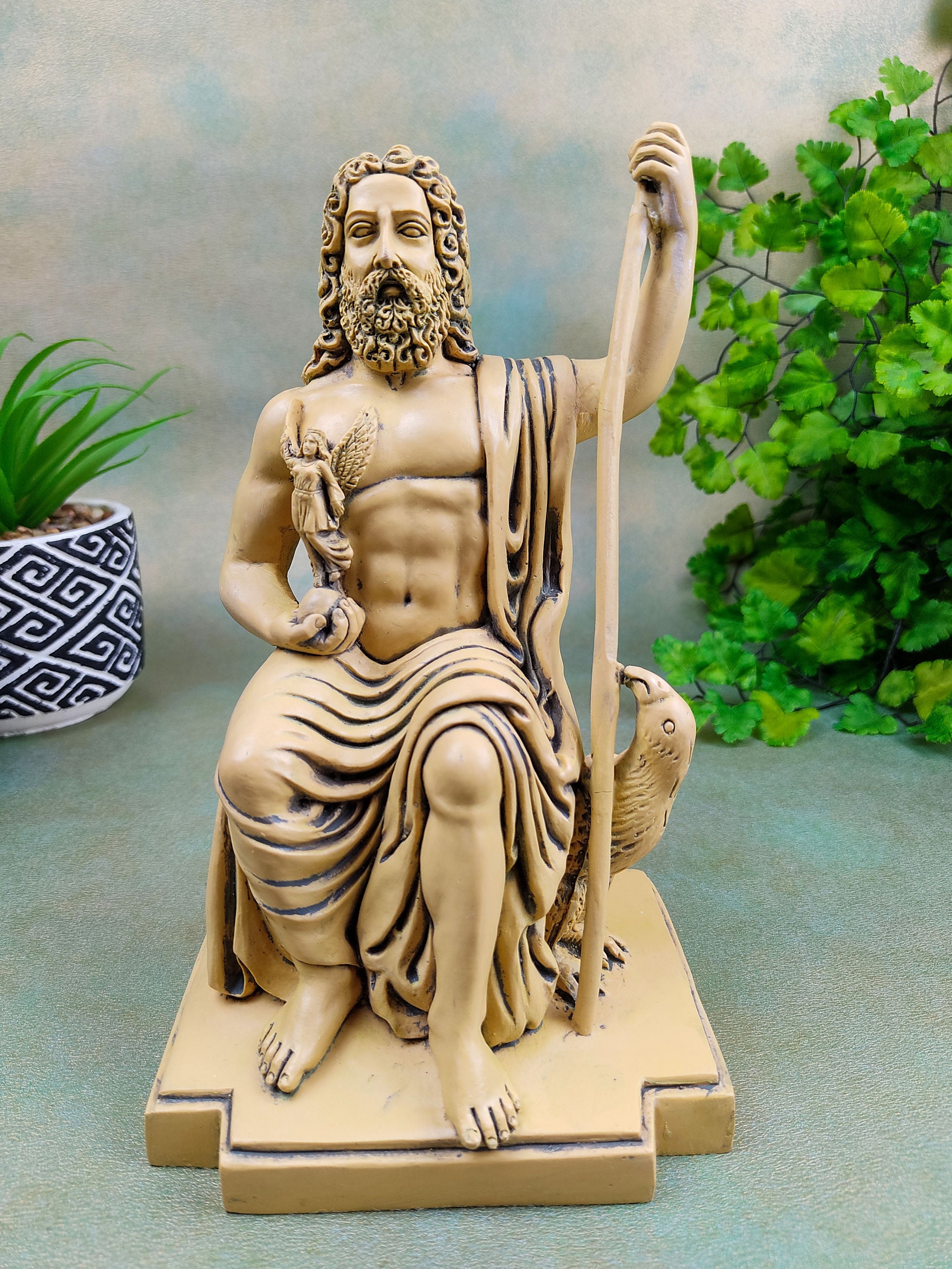 Zeus Greek God Statue Roman Jupiter King Sculpture Handmade | Etsy