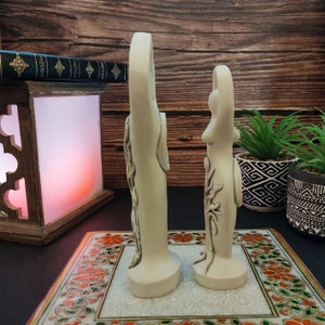 Spiral God Spiral Goddess Handmade Altar Statue Resin Set - 8.5 ...