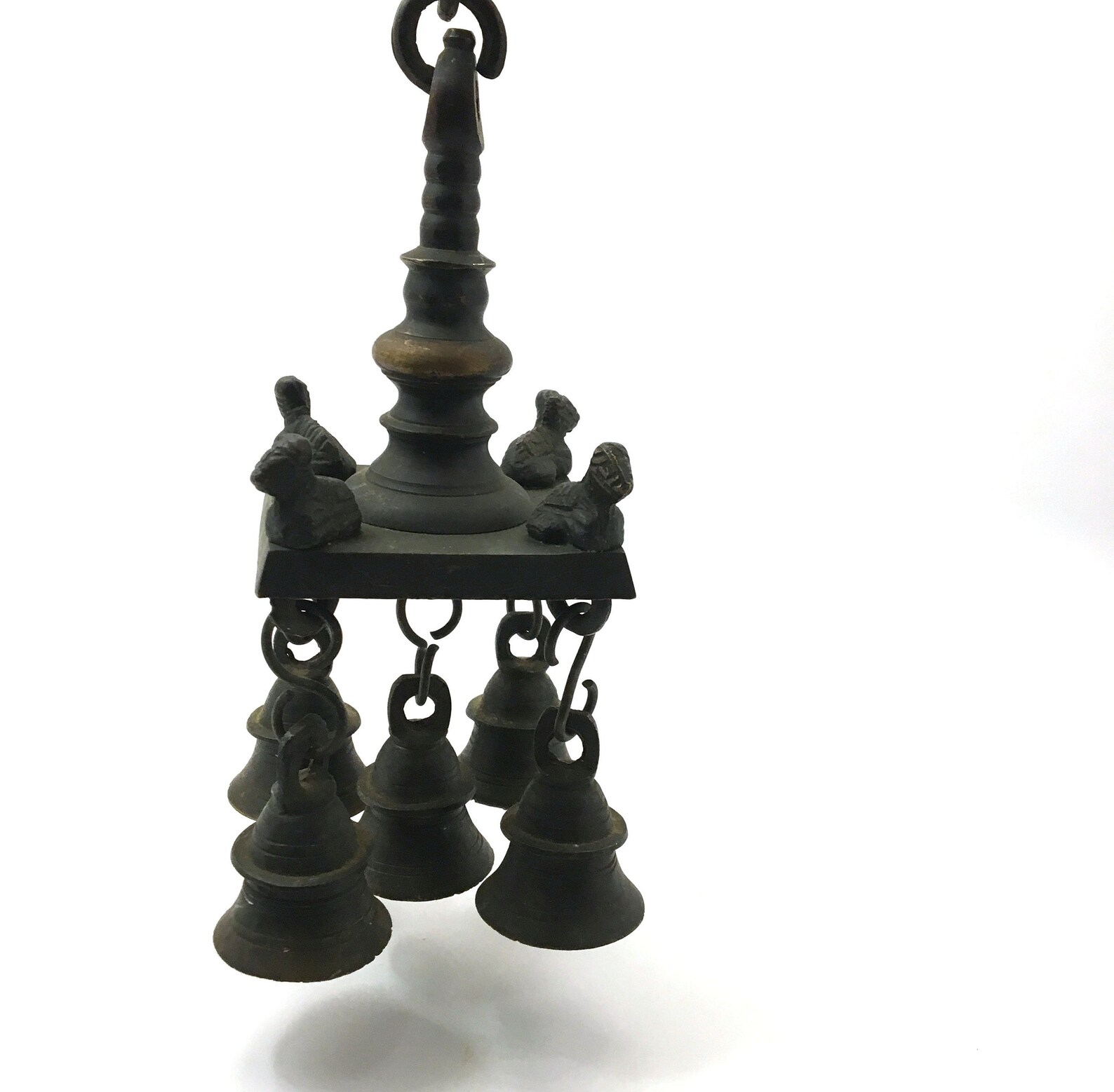 Vintage Brass 5-hanging Bells Decor for Home and Temple | Etsy