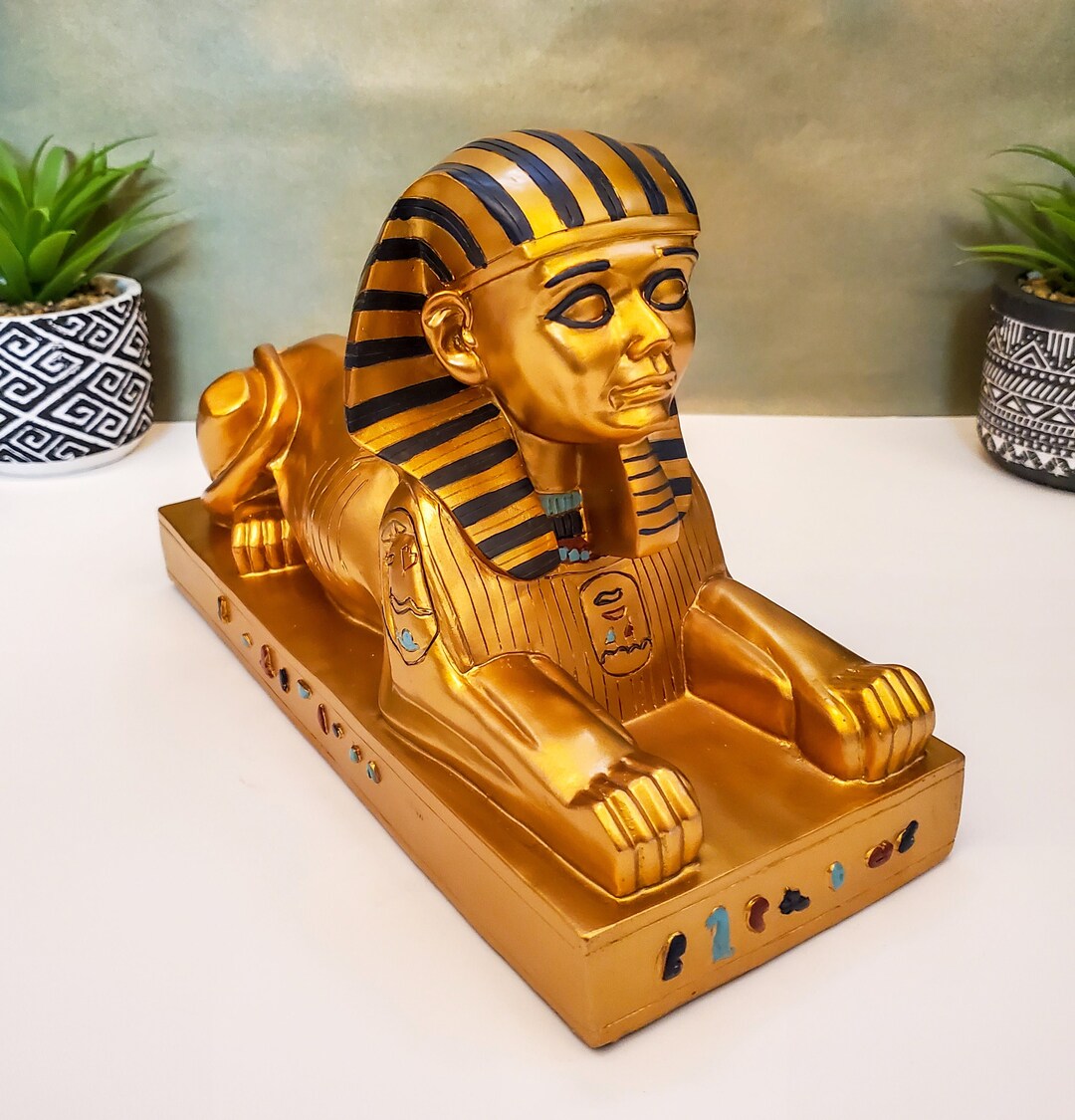 Vintage Sphinx of Giza Statue | Egyptian Large Sphinx Altar Statue 11.5 ...