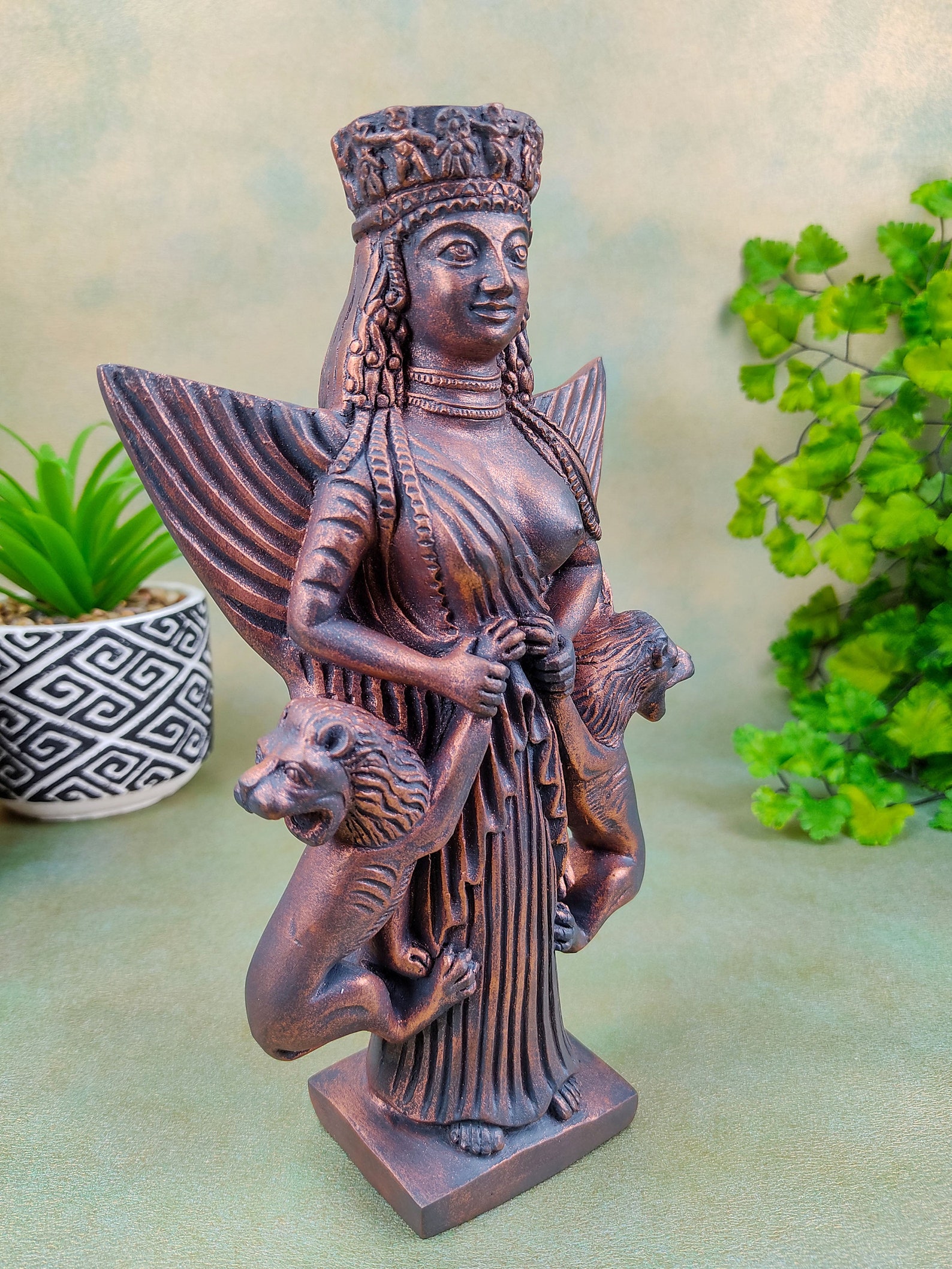 Anahita Persian Goddess Statue Queen of the Beasts Handmade | Etsy