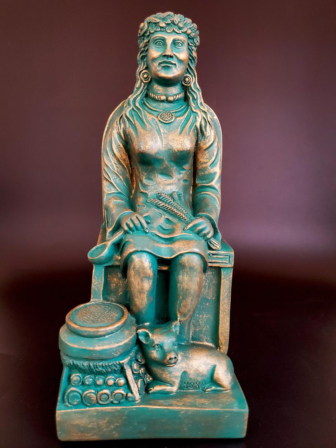 Cerridwen Statue | Celtic Goddess Kerridwin | Handmade Gypsum Stone ...